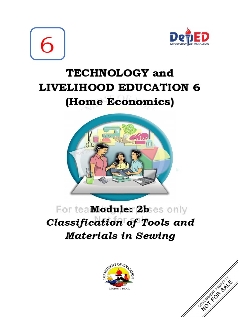 Tle He6 Module 2b | PDF | Sewing | Scissors