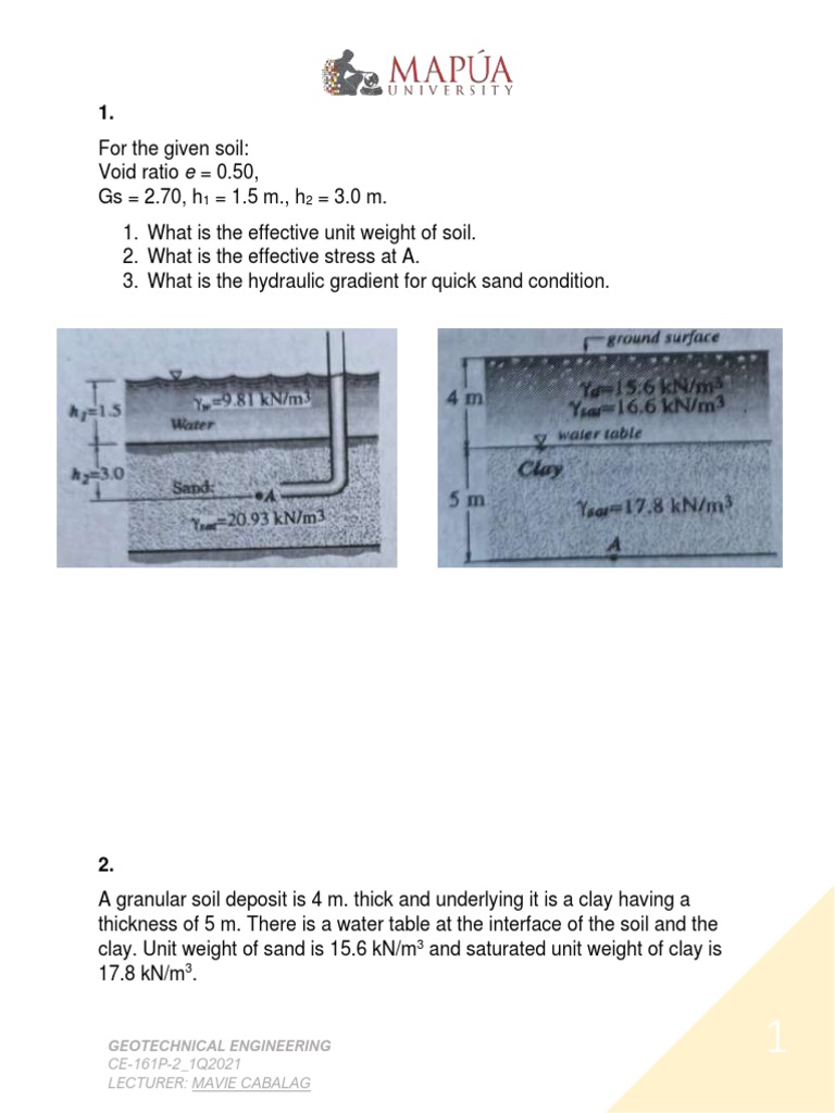 Effective Stress in Soil Mechanics | PDF | Soil Mechanics ...