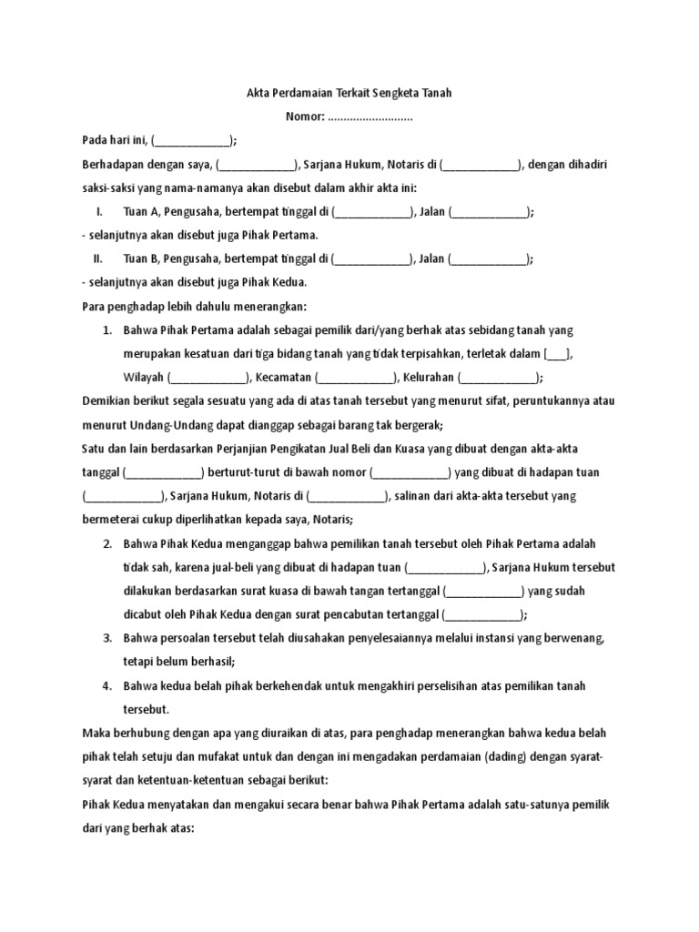 10.akta Perdamaian | PDF