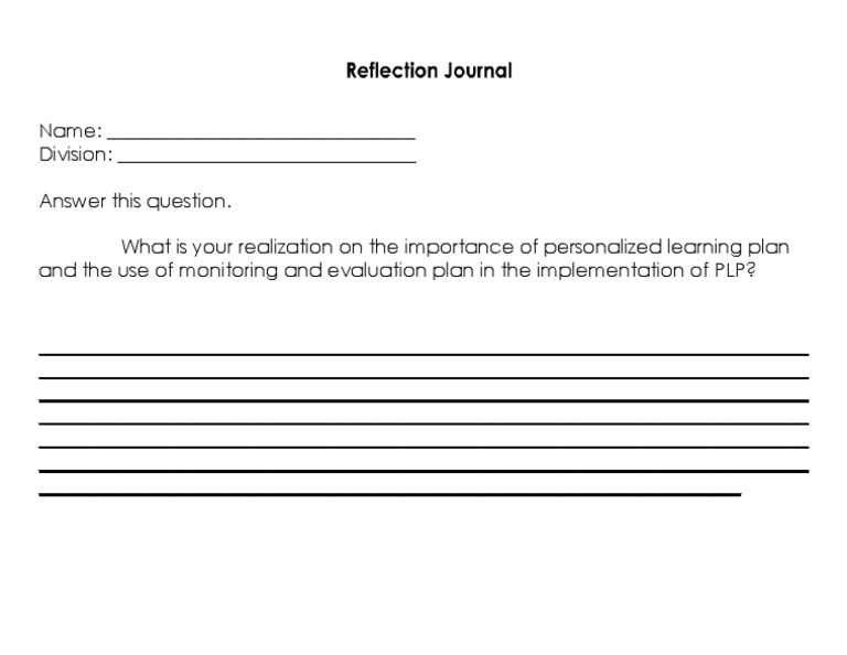 Reflection Journal | PDF
