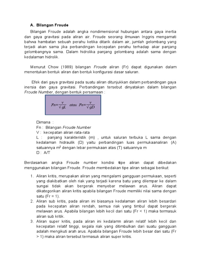 Bilangan Froude | PDF
