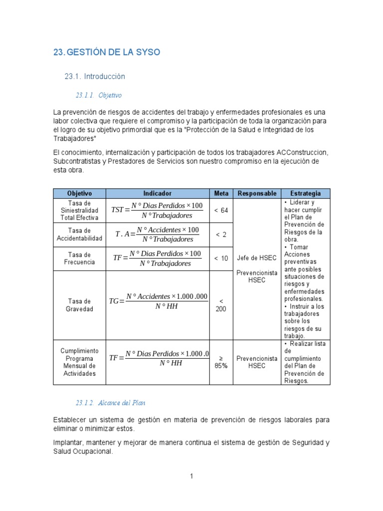 Gestión de La SySO | PDF | Seguridad y salud ocupacional | Business
