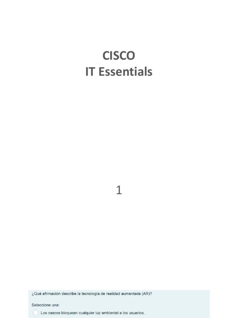 Cisco It Essentials 1-14 | PDF