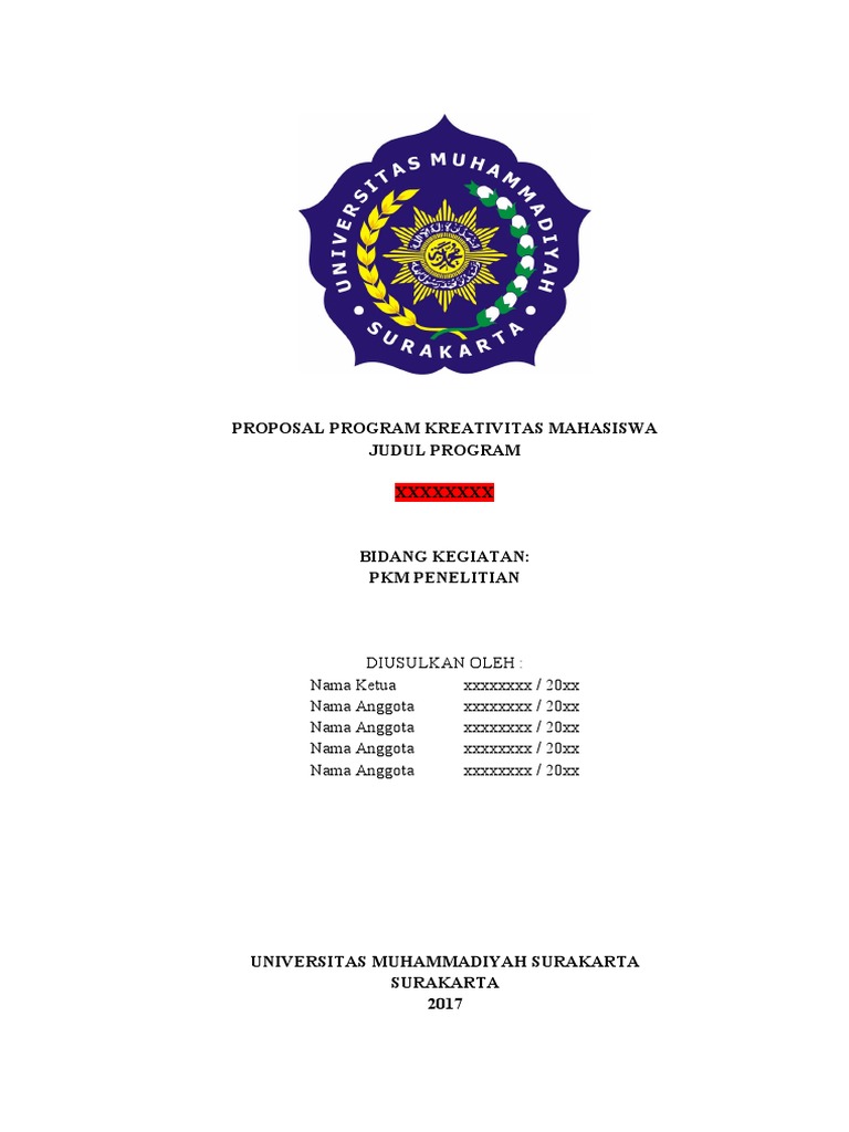 Template Proposal PKM-P (By PRISMA UMS) FIX | PDF