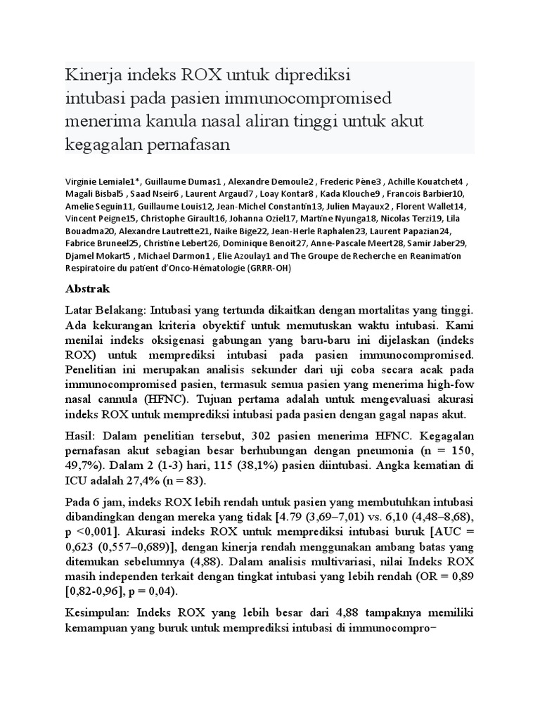 Kinerja Indeks ROX | PDF