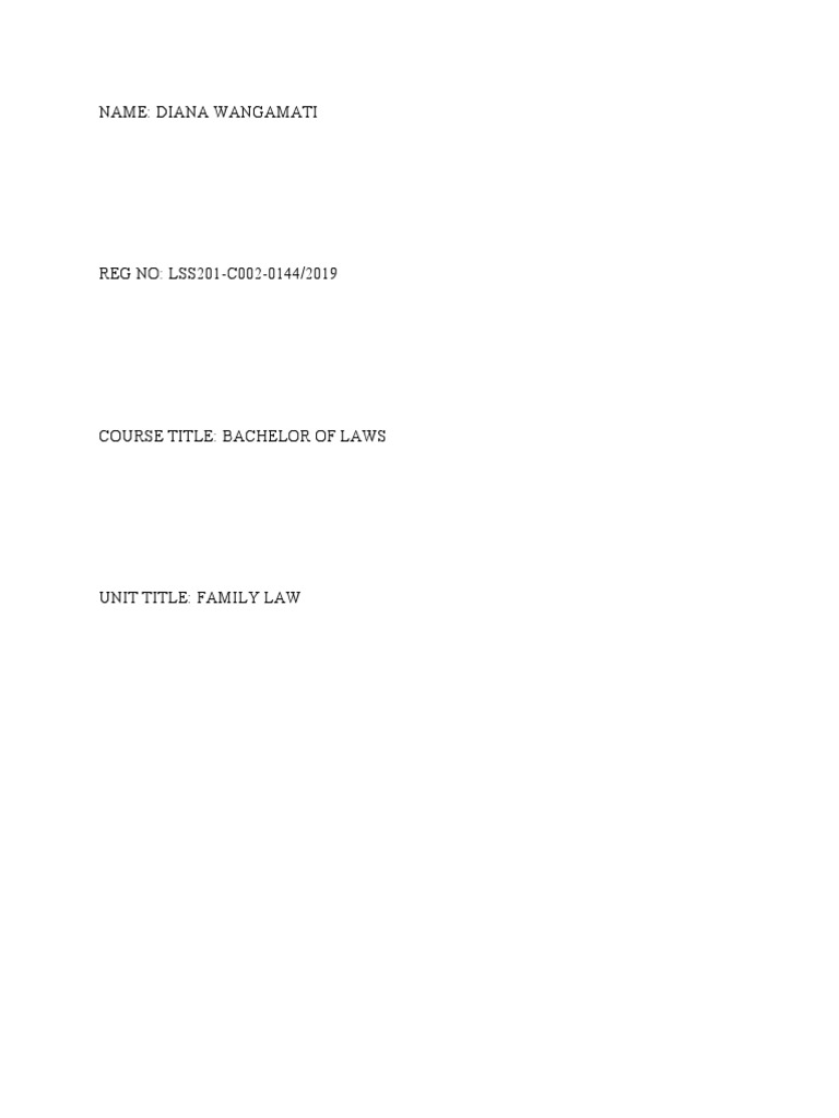 Family Law | PDF | Wife | Marriage