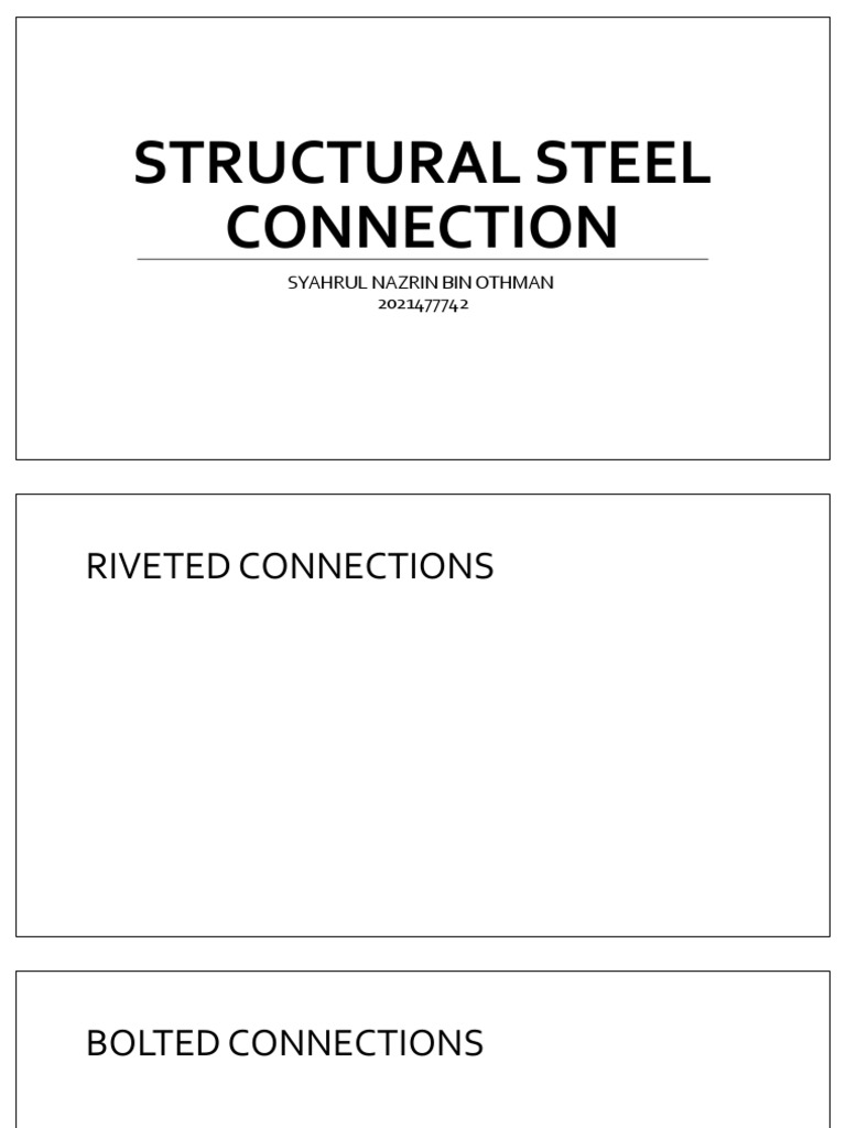 Structural Steel Connection | PDF