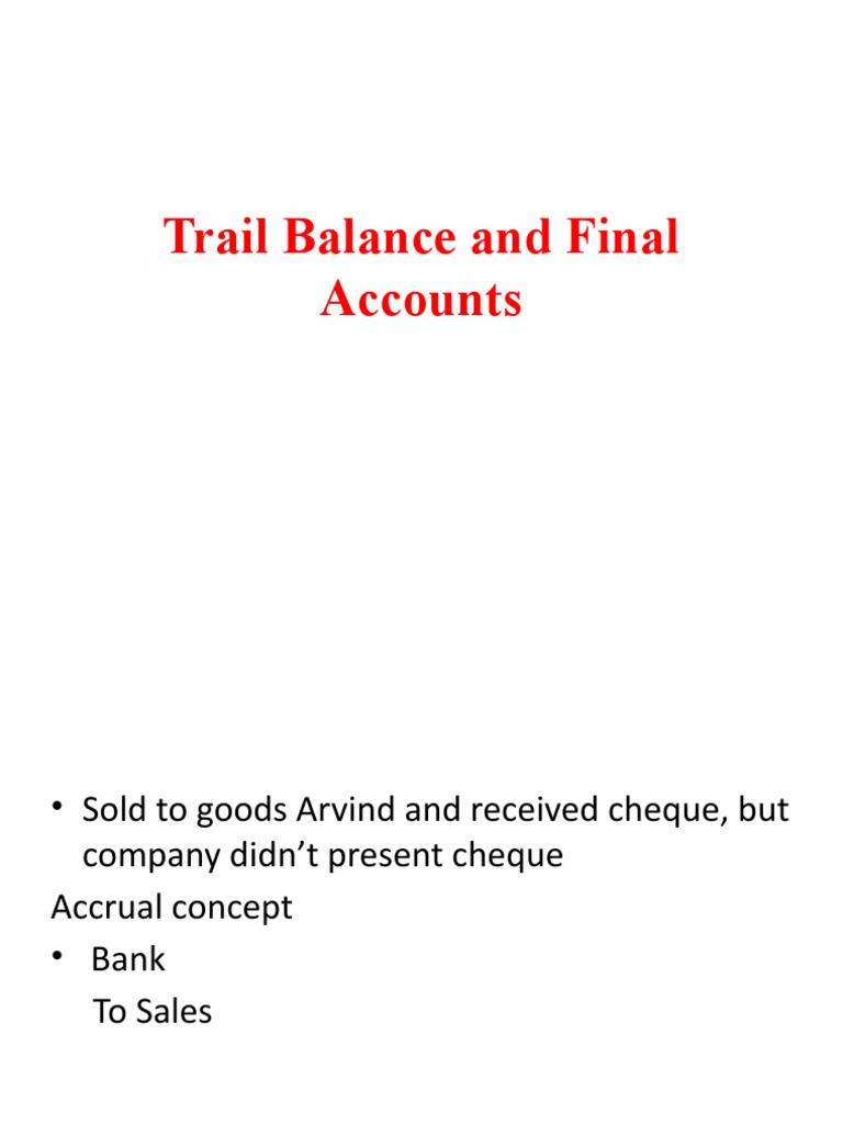 5-Trail Balance | PDF | Debits And Credits | Business Economics
