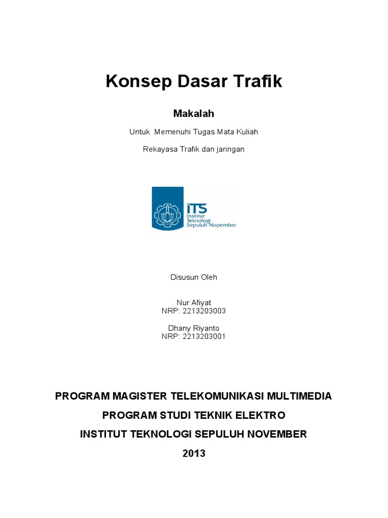 Makalah Konsep Dasar Trafik | PDF