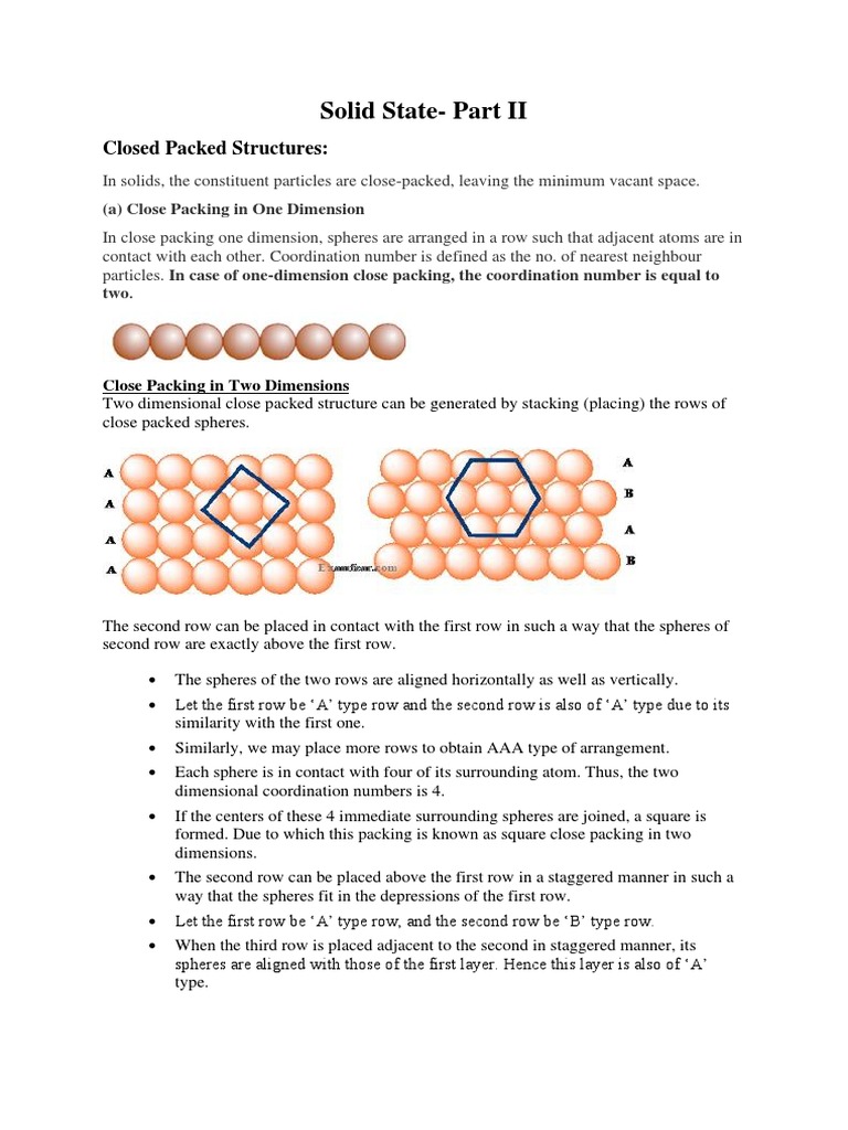 Solid State 2 | PDF | Crystal Structure | Ion