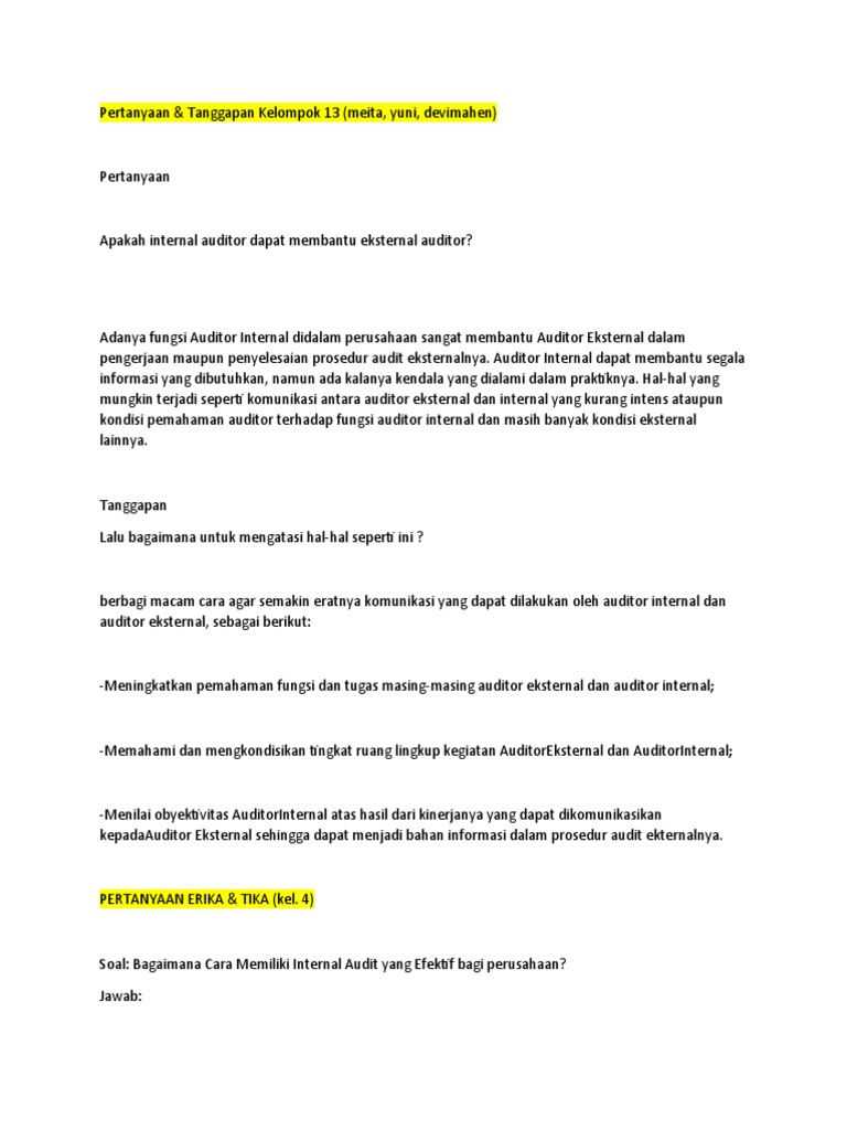 Pertanyaan Materi I | PDF