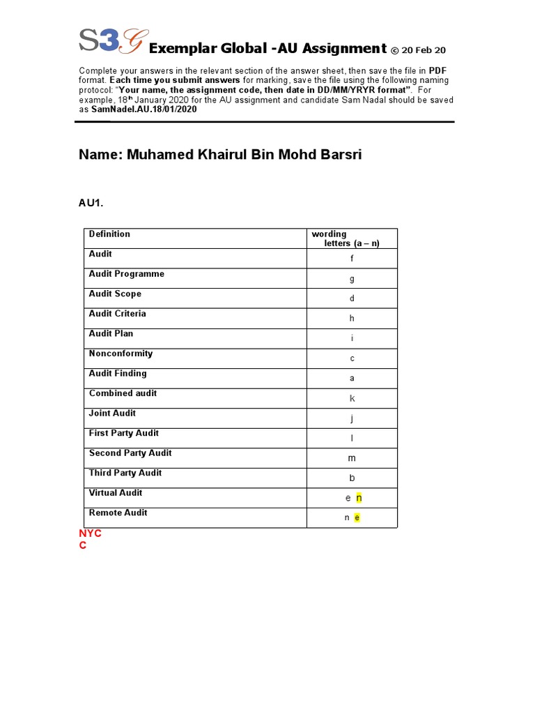 Exemplar Global - AU Assignment: NYC C | PDF | Sampling (Statistics ...