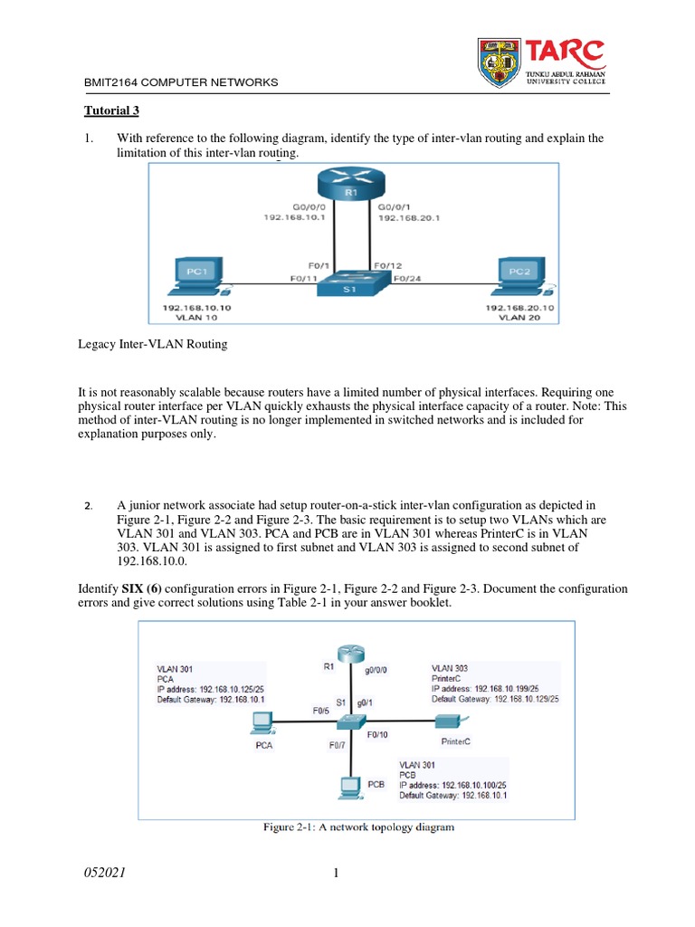 BMIT2164 T3 Inter-Vlan Routing | PDF | Ip Address | Computer Network