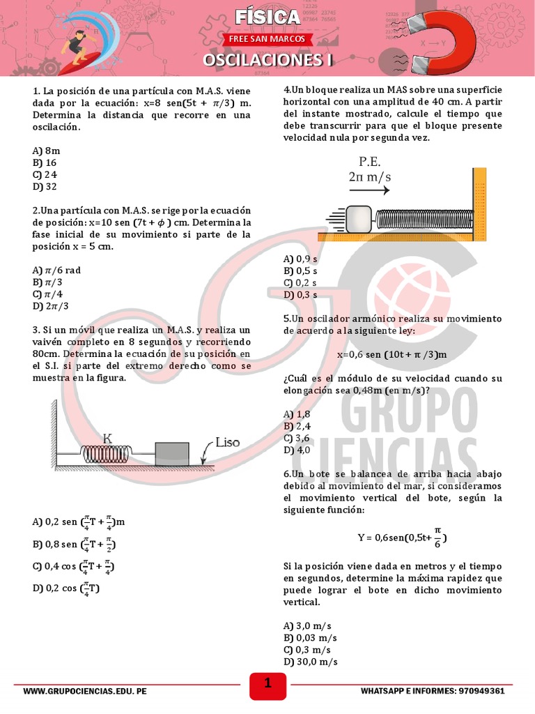 Oscilaciones I - Física | PDF | Oscilación | Ingeniería mecánica
