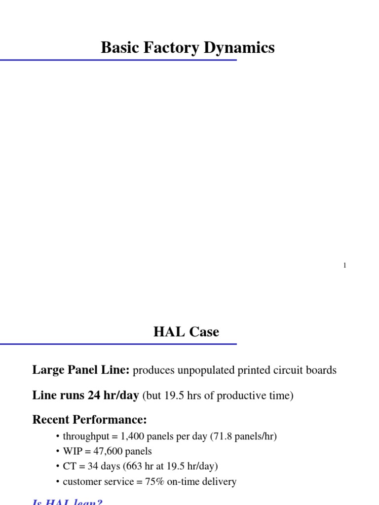 Basic Factory Dynamics | PDF | Inventory | Applied Mathematics