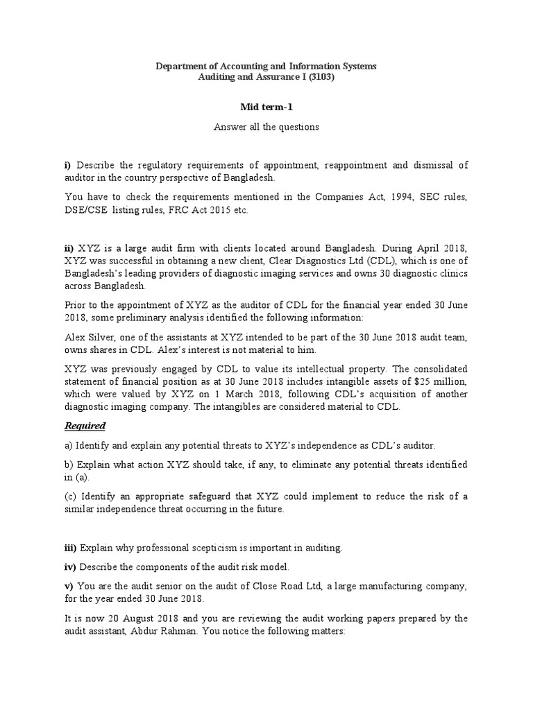 Mid Term BBA 24th Audit | PDF | Audit | Accounts Payable