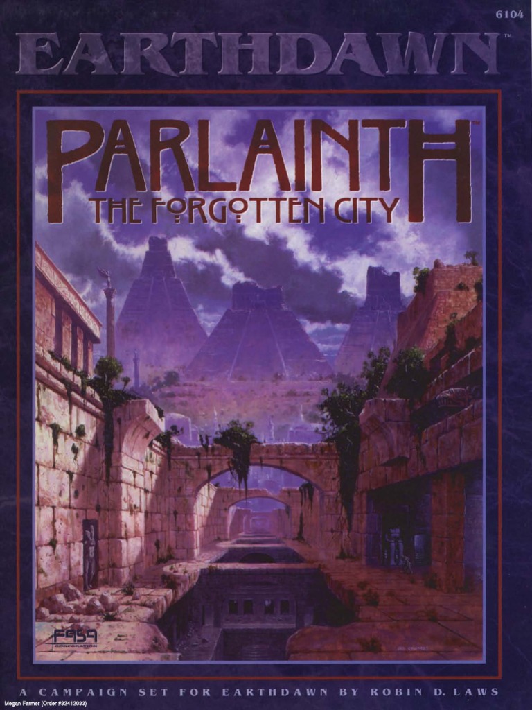 Parlainth The Forgotten City Earthdawn 3e | PDF | Tabletop Games | Gaming