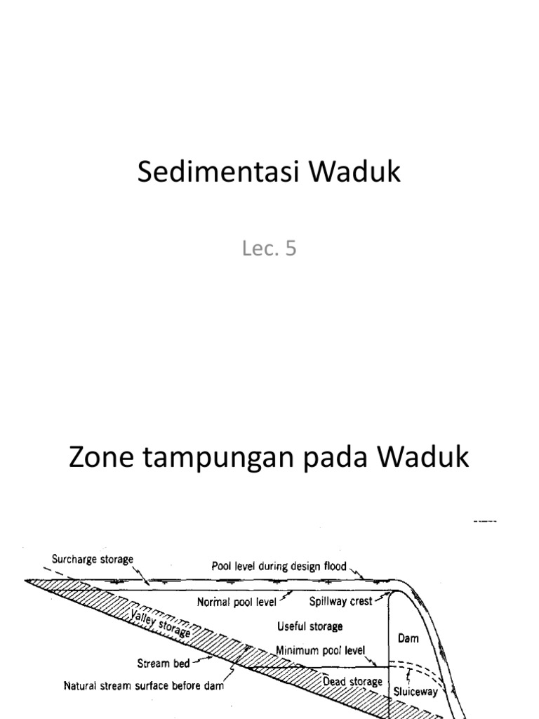 Lec. 5 Sedimentasi Waduk | PDF