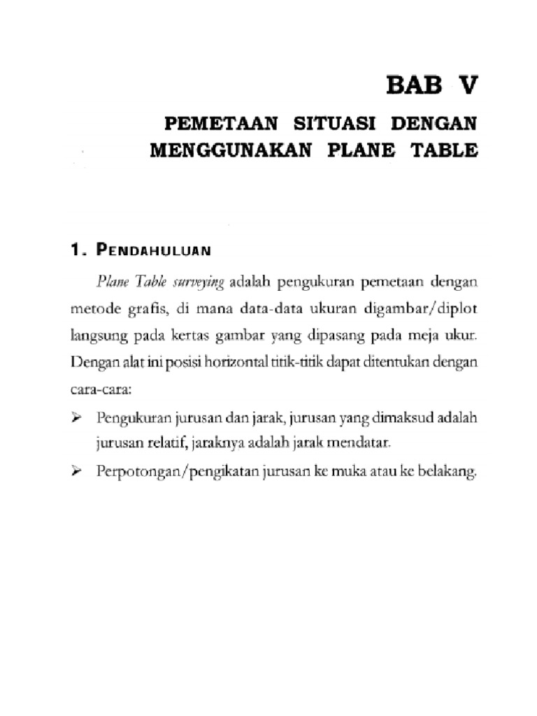 Pengukuran dengan Plane Table dan Kompas | PDF
