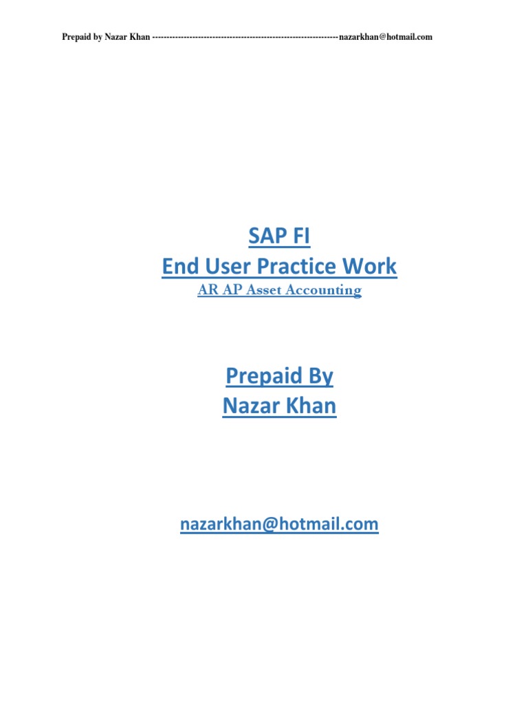 SAP FI End User Guide: AR, AP, Assets | PDF | Credit Card | Money