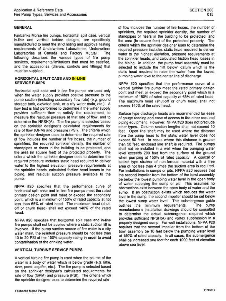 NFPA 20 - Certified Protection Requirements - Extraction | PDF | Fire ...