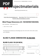 Spectacle Blind Dimensions - Class 150 To Class 2500 | PDF