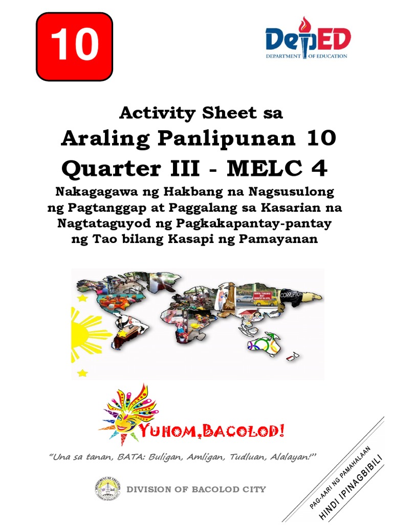 Araling Panlipunan 10: Quarter III - MELC 4 | PDF