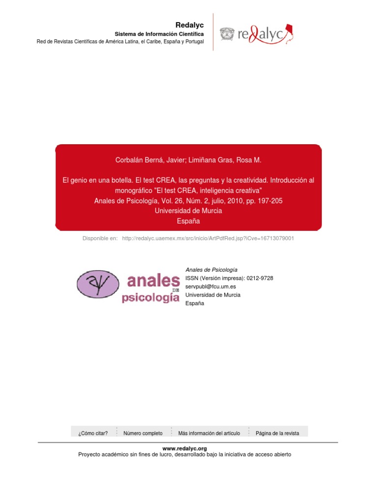 Test Crea | PDF | Creatividad | Inteligencia
