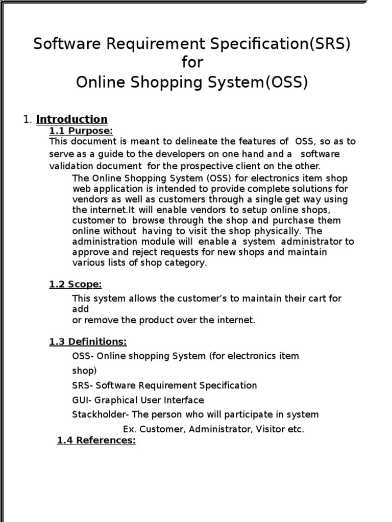 SRS ...... E-Commerce Web Application | PDF | Online Shopping | Graphical User Interfaces
