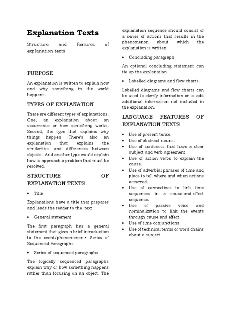 Explanation Text Overview | Download Free PDF | Verb | Language Families