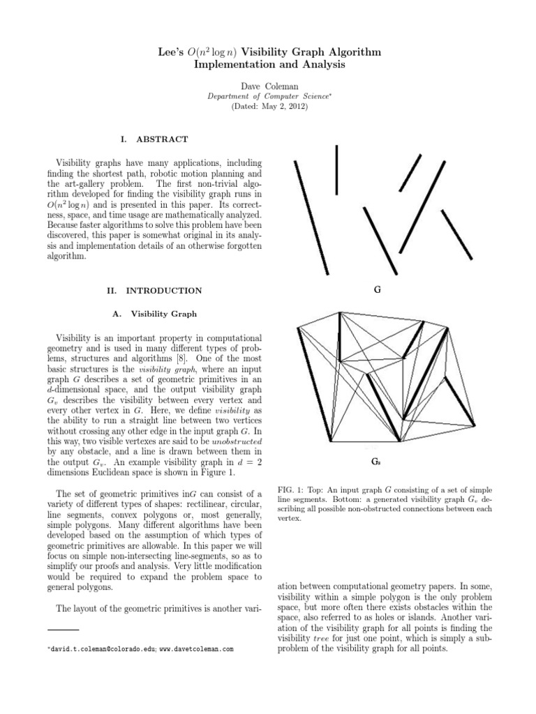 Visibility Graph Algorithm | PDF | Computer Science | Mathematics