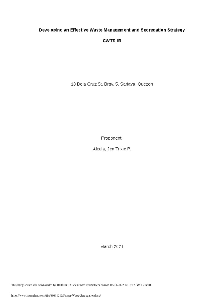 Proper Waste Segregation | PDF | Waste | Recycling