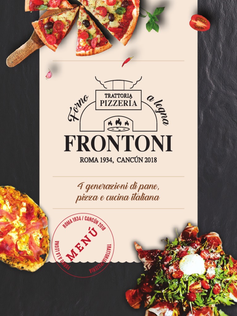 Frontoni Menú | PDF | Pizza | Comida regional y étnica