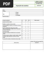 Inspección de Escaleras Check List | PDF