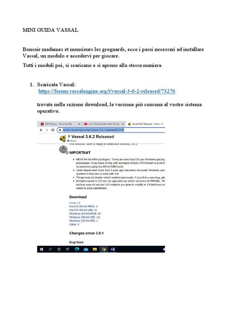 Mini Guida Vassal | PDF