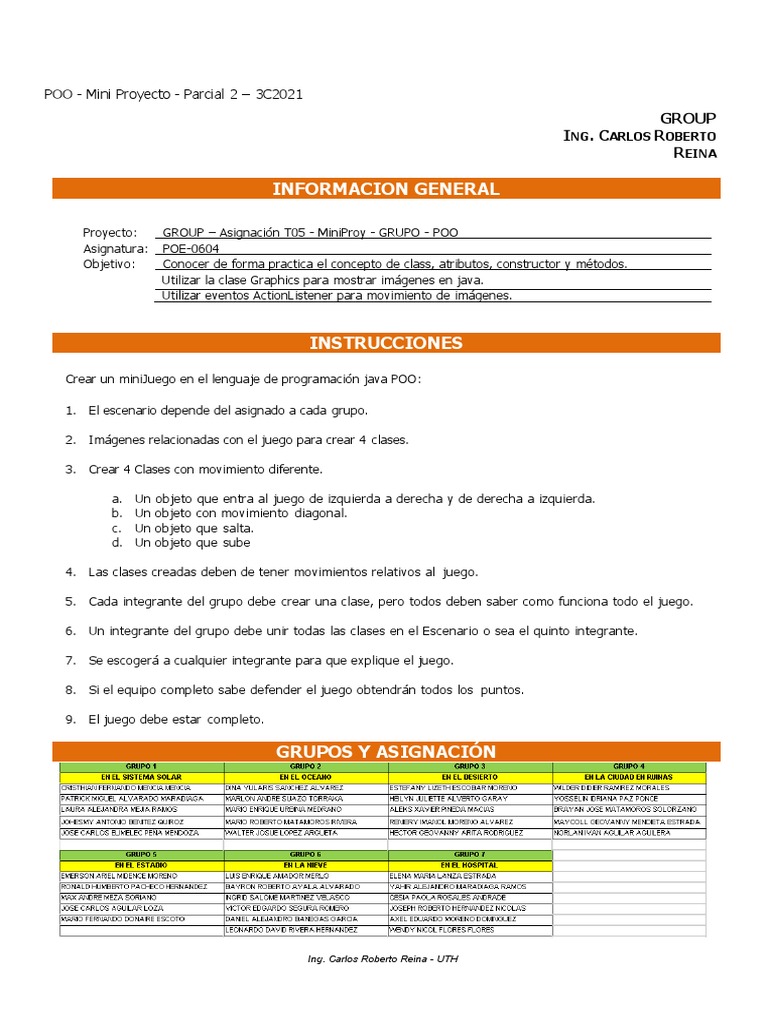 OUP - POO.2P Grupo #4 | PDF | Programación | Constructor (Programación ...