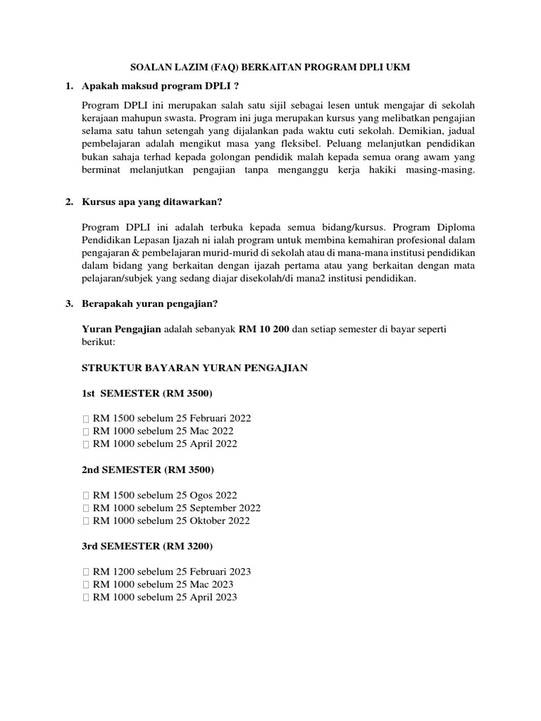 Faq Dpli Ukm 2021 | PDF