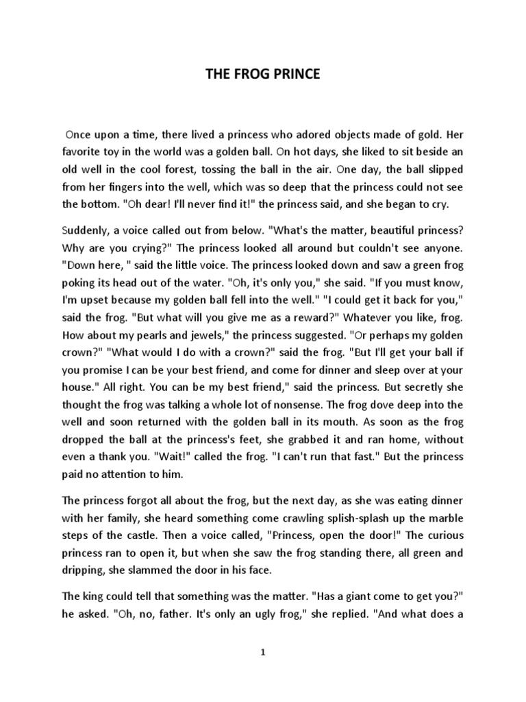 The Frog Prince | PDF