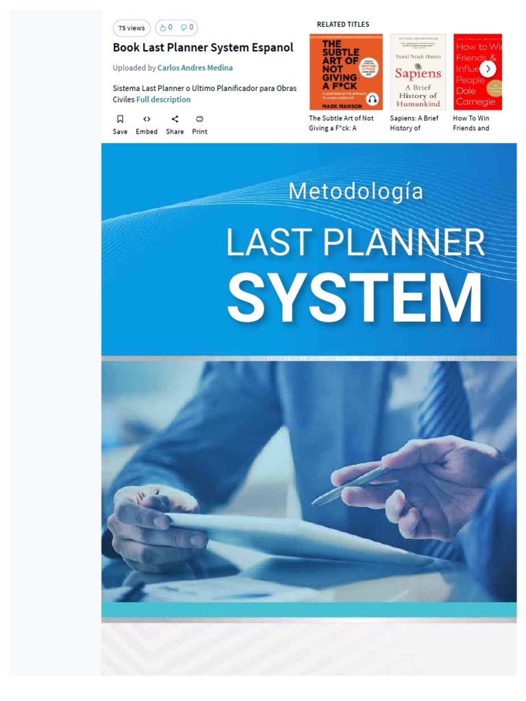 Book Last Planner System Espanol | PDF | Ciencia de sistemas | Producción y fabricación