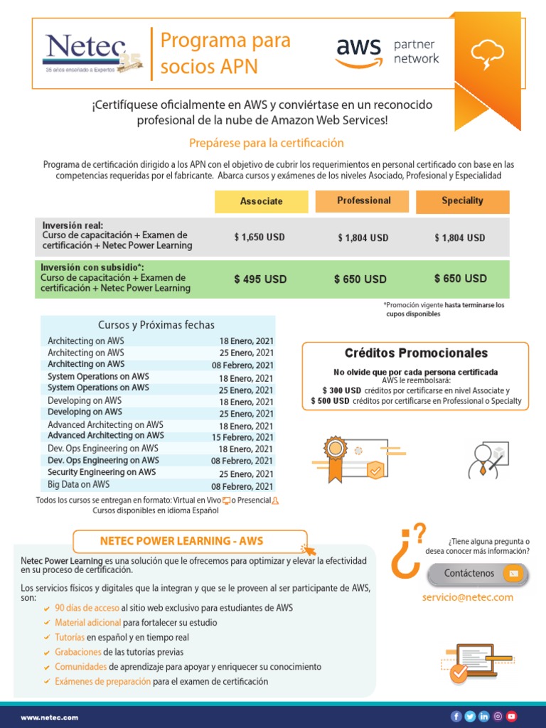 Aws+Cursos+Netec+ +Ch+&+Pe | Descargar gratis PDF | Servicios web de ...