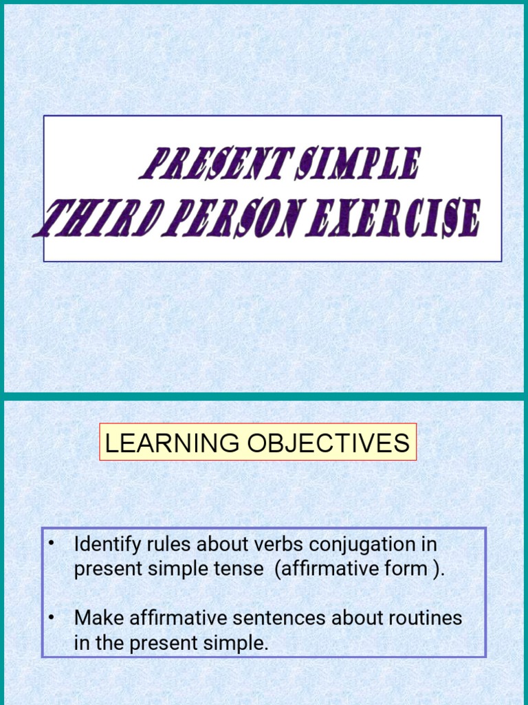 Present Simple Verb Conjugation Guide | PDF
