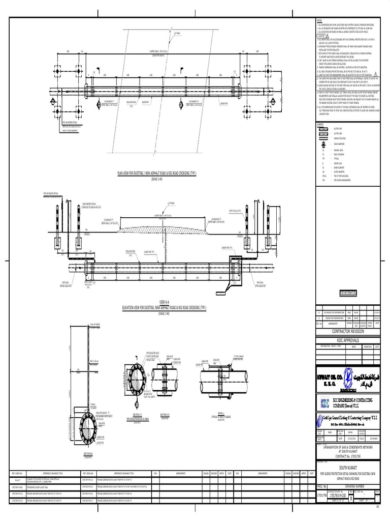 Plan View For Existing / New Asphalt Road & Rig Road Crossing (Typ ...