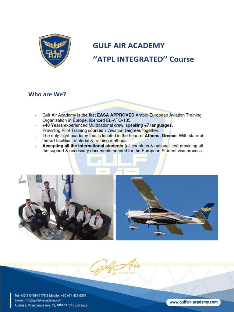 Gulf Air Academy 'ATPL INTEGRATED'' Course: Who Are We? | PDF | Aviation | Transport
