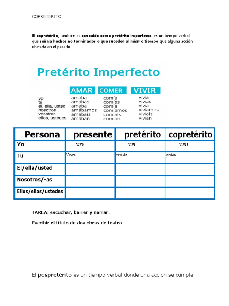 COPRETERITO | PDF