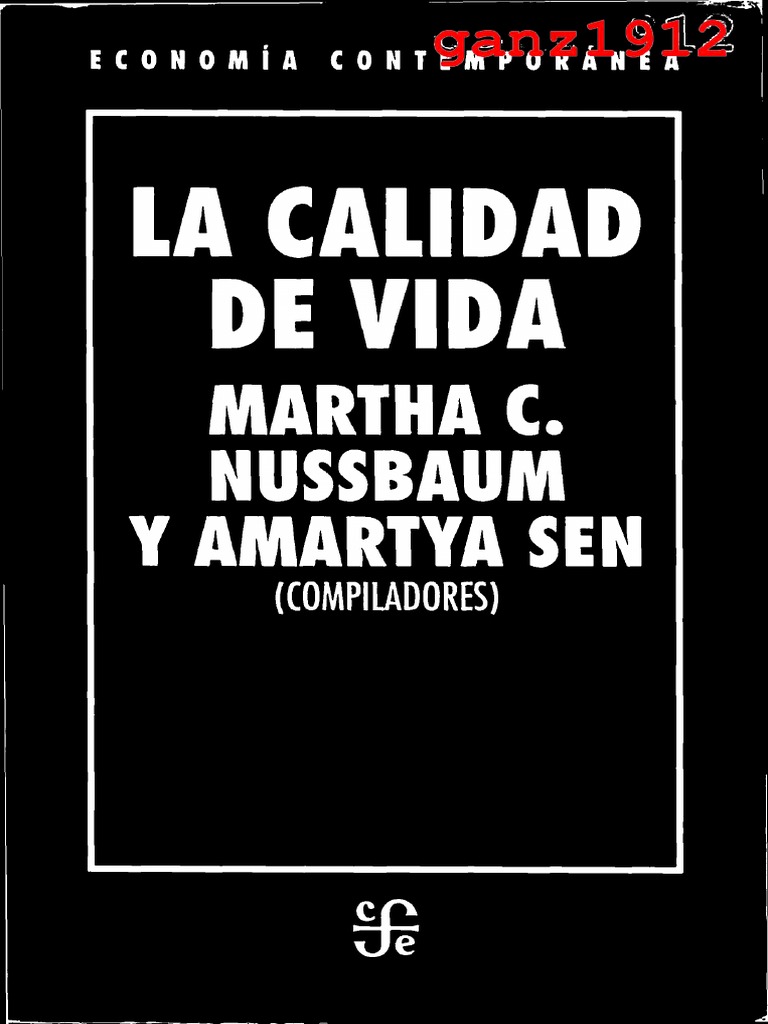 NUSSBAUM, M. C. & SEN, A. (Comps.) - La Calidad de Vida (OCR) (Por ...