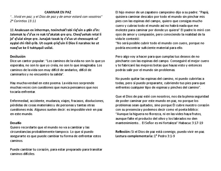 Caminar en Paz | PDF