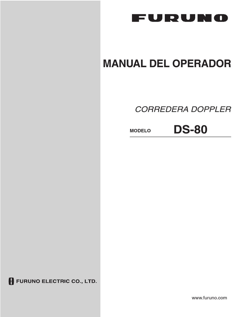 Manual de Operador DS-80 Furuno | PDF | Efecto Doppler | Agua