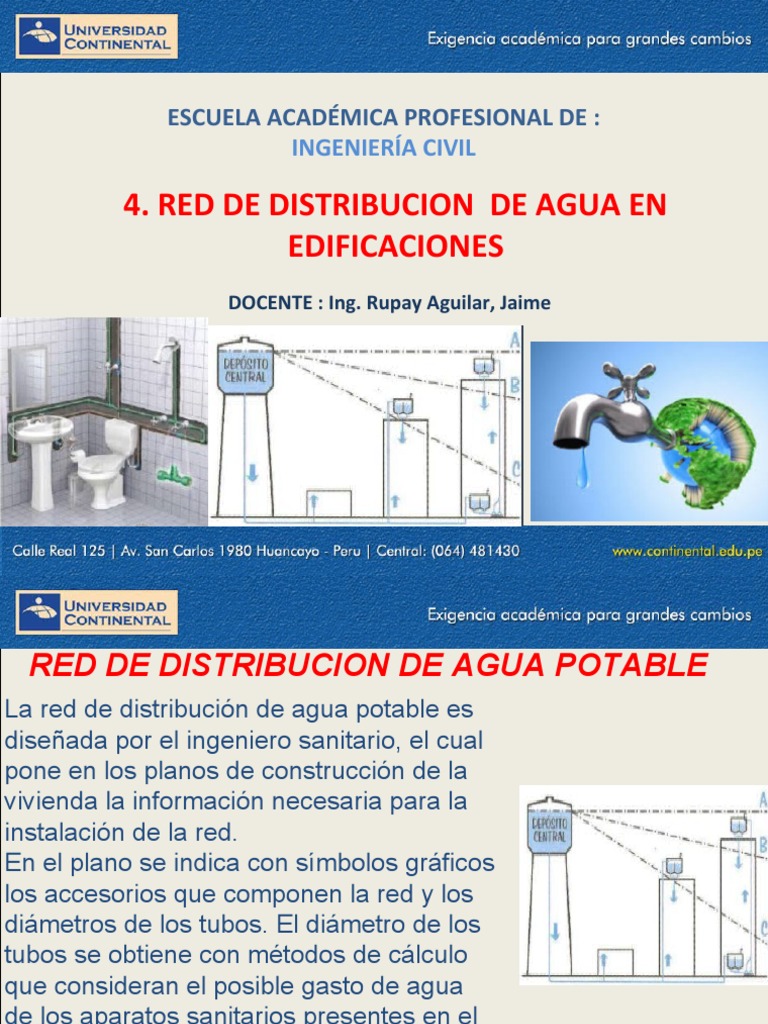 Red de Distribucion de Agua Fria | PDF | Red de abastecimiento de agua | Tubería (transporte de ...