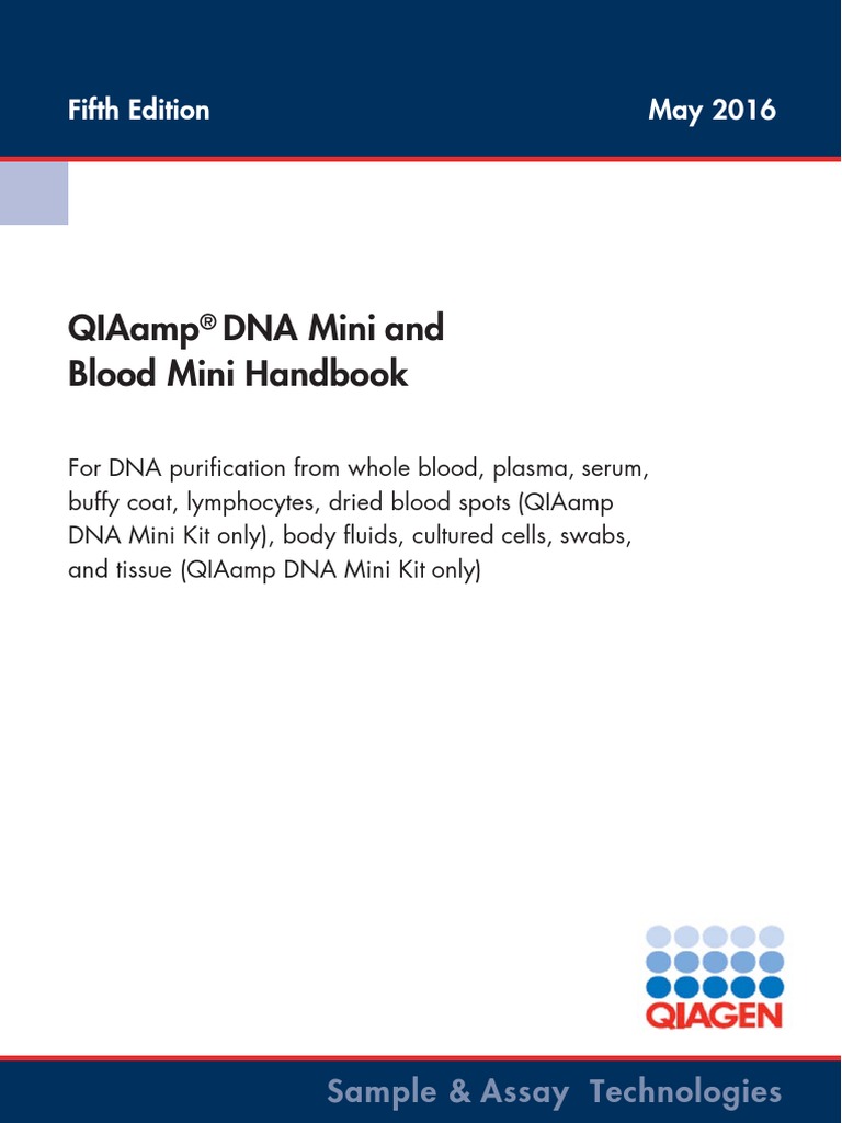 QIAamp DNA Mini Blood Mini | PDF | Protein Purification | Polymerase ...