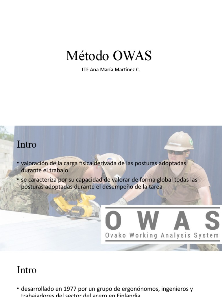 Metodo Owas | Descargar gratis PDF | Frecuencia | Muestreo (Estadísticas)